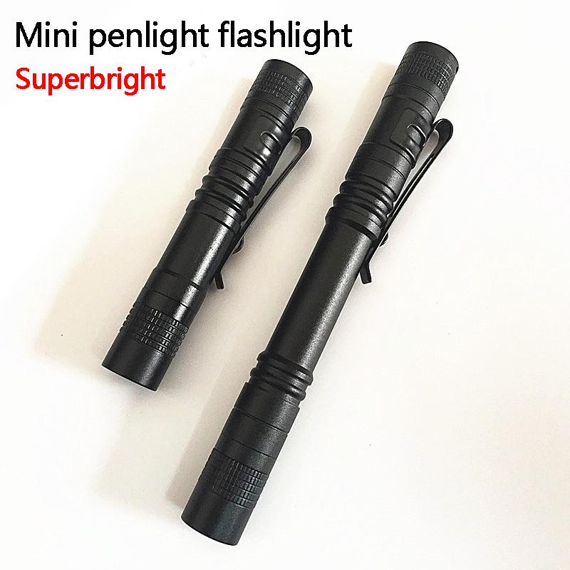 Buy Mini Penlight LED Flashlight Aluminum Alloy Waterproof with Clip ...