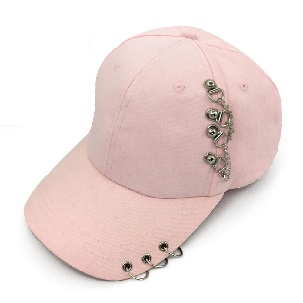 Buy Chain Baseball Cap Adjustable Punk Outdoor Sports Ring Caps ...