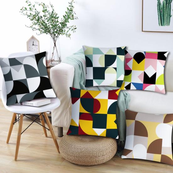 Buy Modern Assorted Geometric Cushion Cover Cover Fade-resistant ...