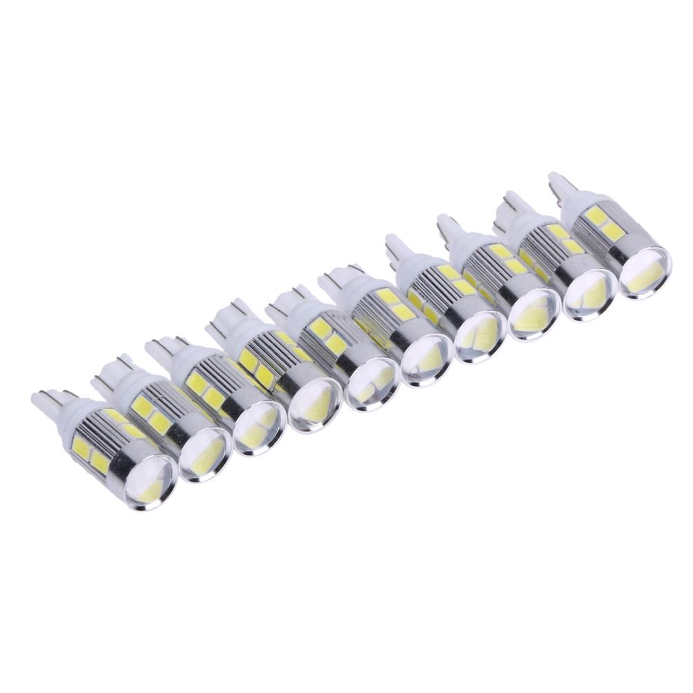 Buy 5W 10 LED Car Wedge Side Light Bulb Lamp T10 5630 10smd LED Wide ...