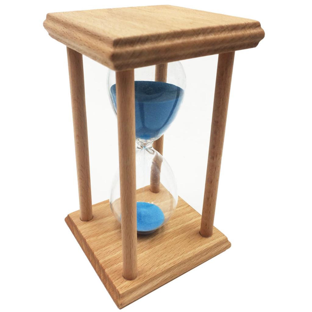 Buy Square Wood 15minutes Hourglass Timer Sand Clock Blue Kid Kitchen ...