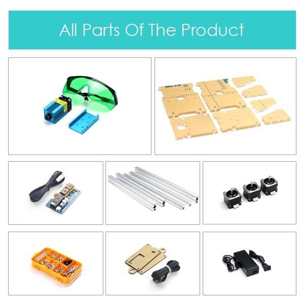 Buy EleksMaker EleksLaser-A3 2500mW Pro Desktop DIY Laser Engraving ...