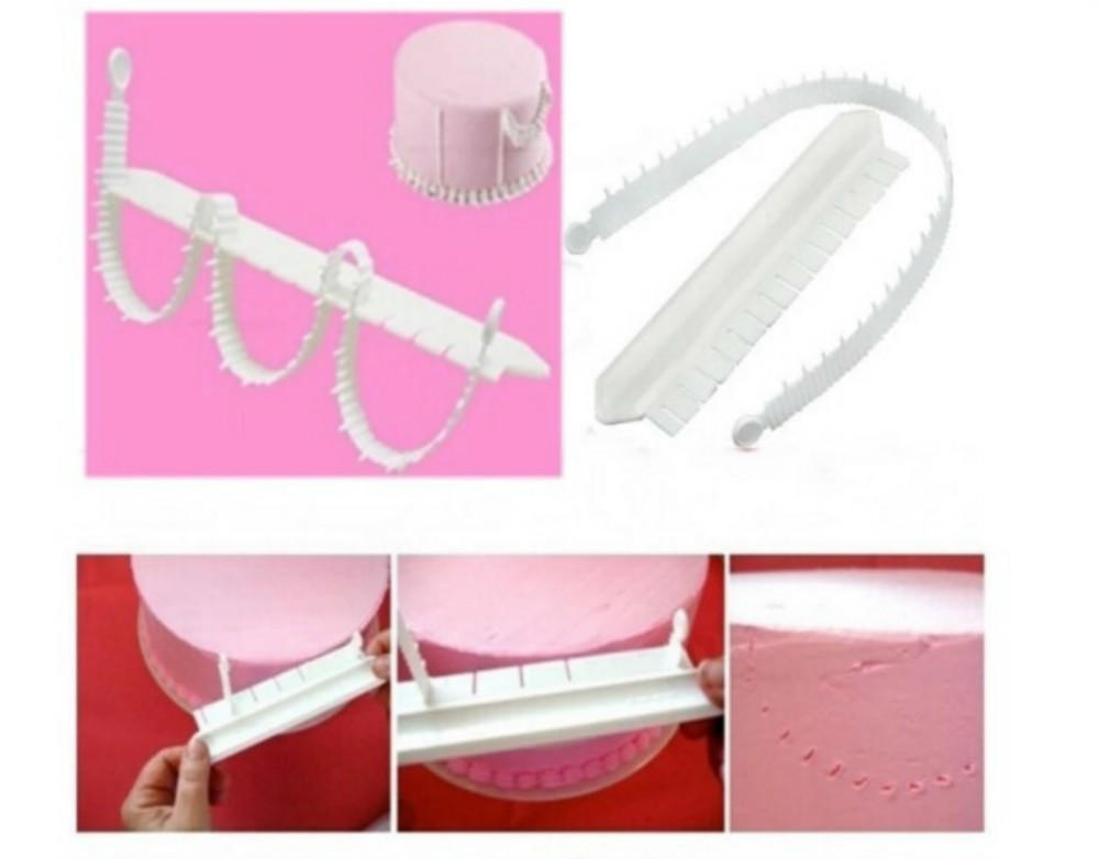 Buy 2pcs/set Fondant Decorations Measuring Ruler Arc Shaping Tool and ...