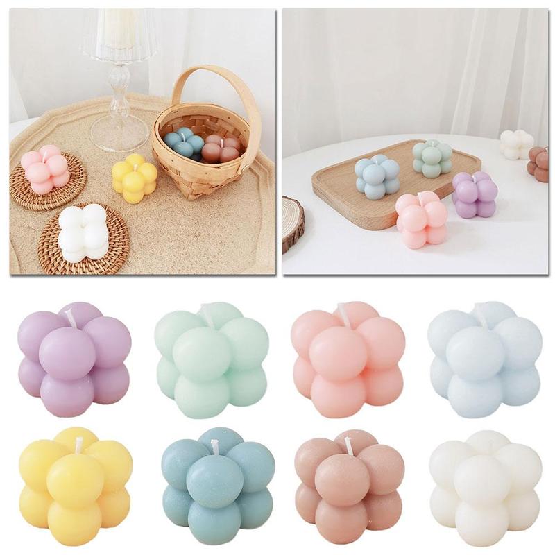 Buy Home Decoration Candle Cube Bubble Candles Soy Wax Aromatherapy ...