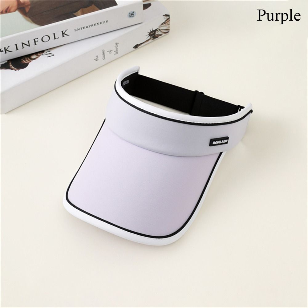 Cheap Solid Color Sunscreen Cap UV Protection Empty Top Cap Breathable ...