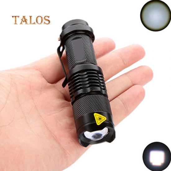 Buy Super Bright Mini 3 Modes Zoomable LED Aluminum Flashlight Torch ...