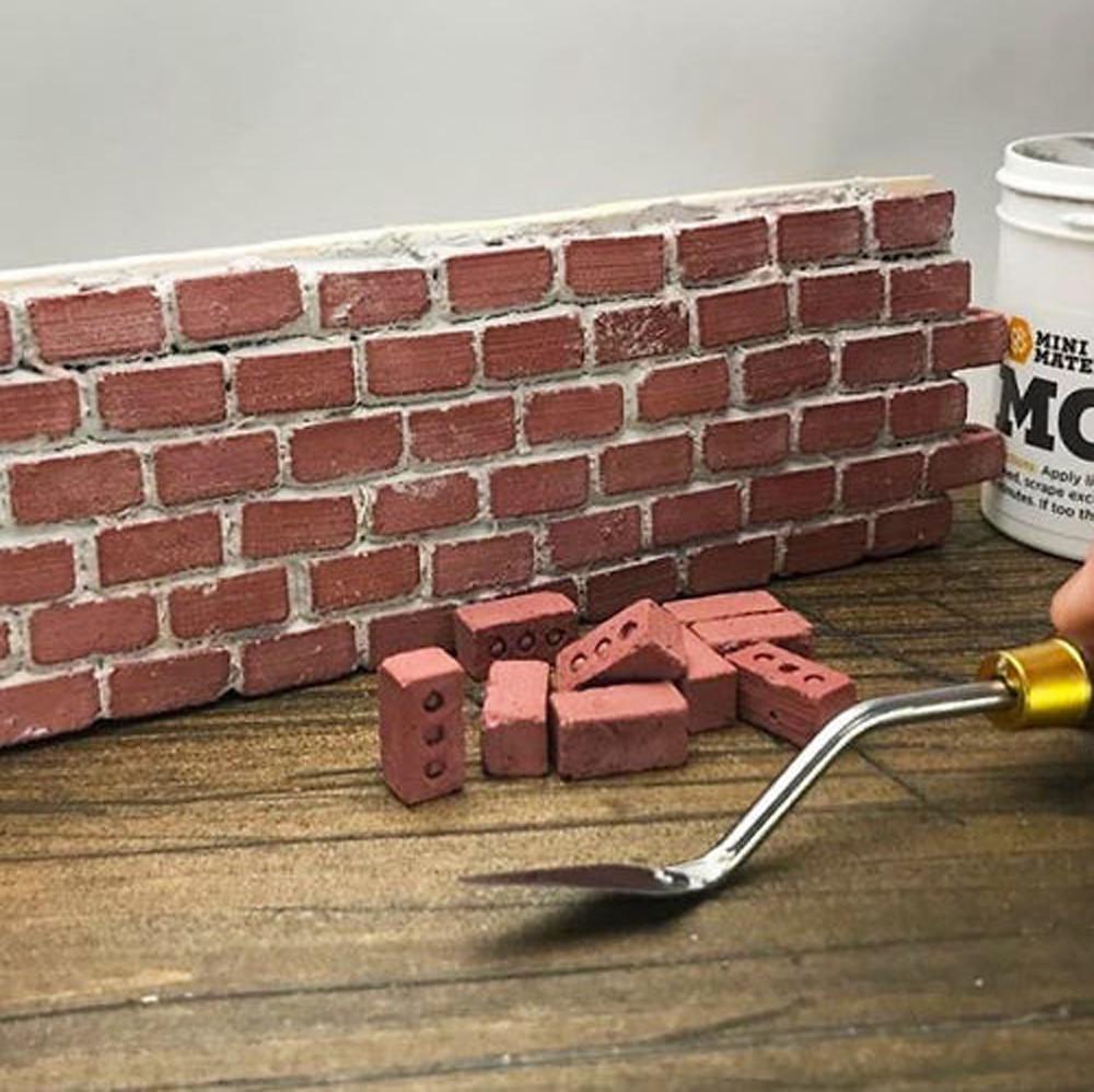Buy JNE Build Your Own Tiny Wall Mini Red Bricks NEW 32Pcs Mini Cement ...