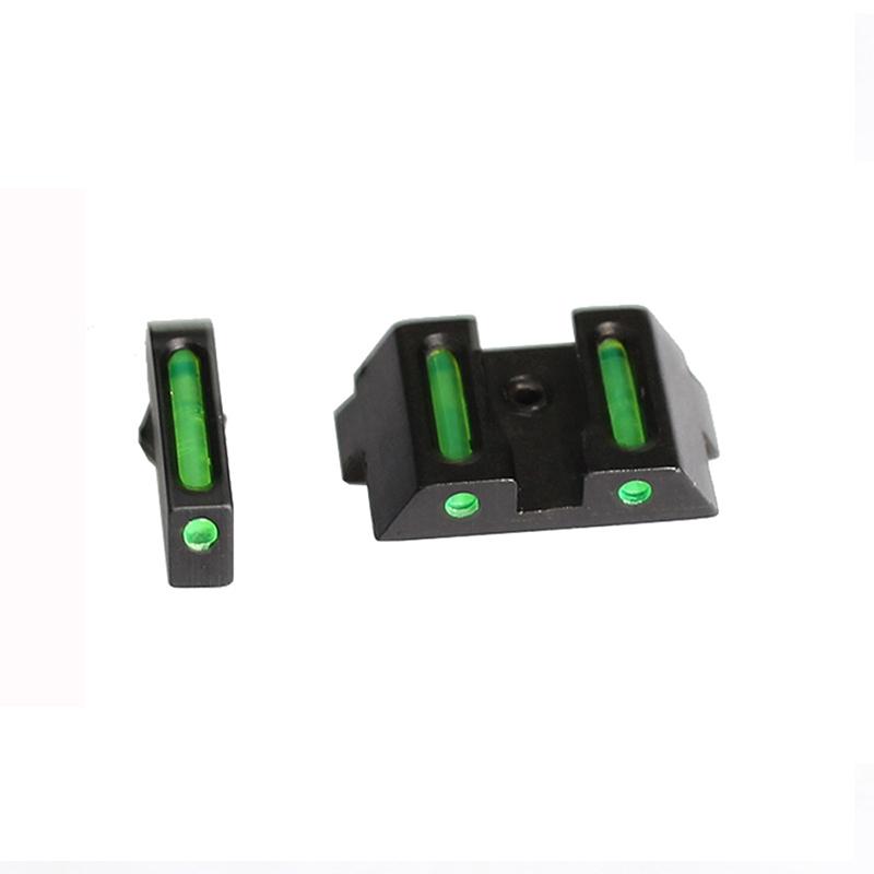 Cheap 9Mm Fiber Optic 3Dot Metal Sights Front And Rear Red Green Dot ...