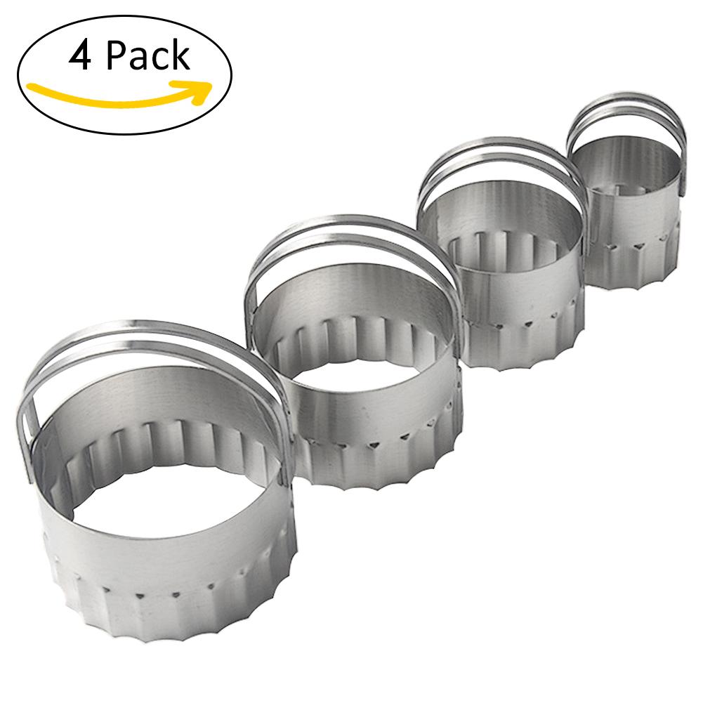 Buy 4Pcs/Set Stainless Steel Round Biscuit Cutters at affordable prices ...