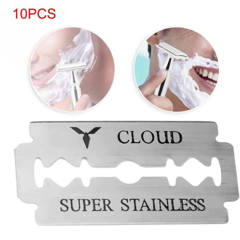 10 pcs / Box Razor Blades Men Traditional Manual Razor Beard Trimmer ...