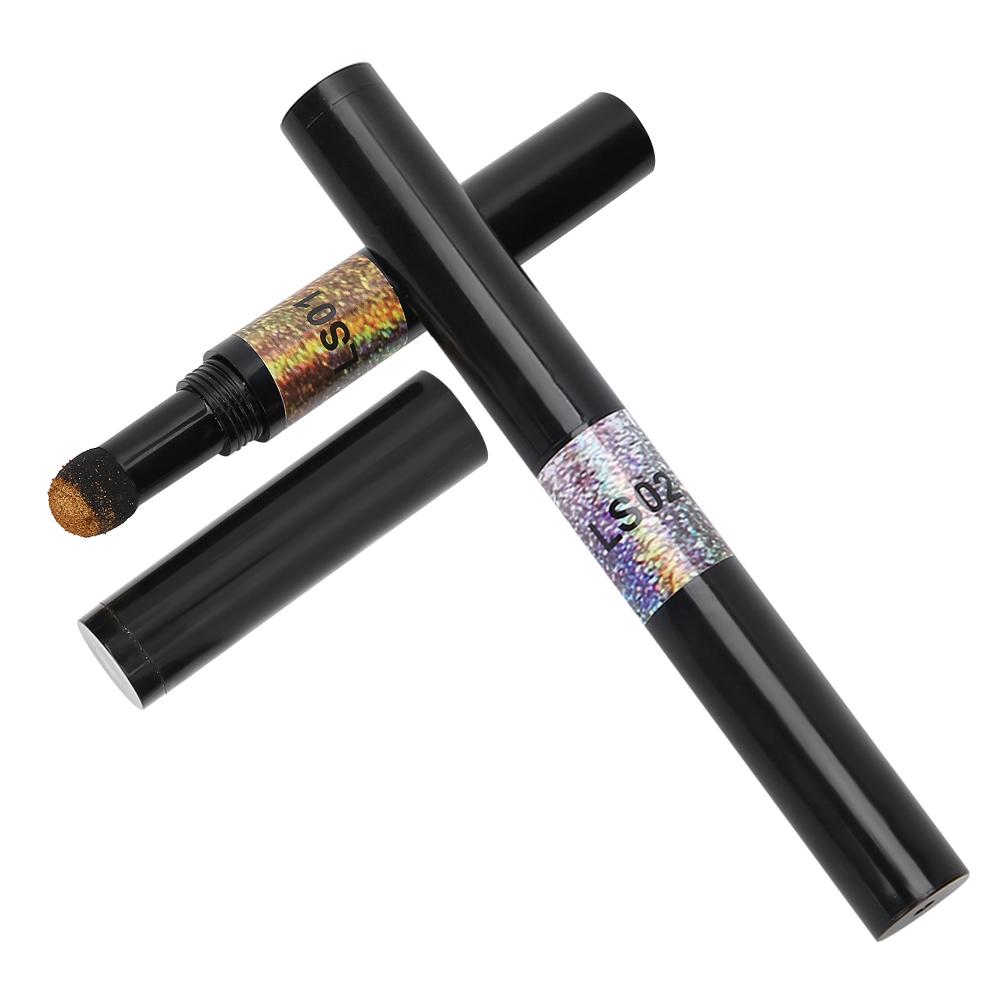2pcs Nail Art Air Cushion Powder Pen Nail Glitter Mirror Powder Pen ...