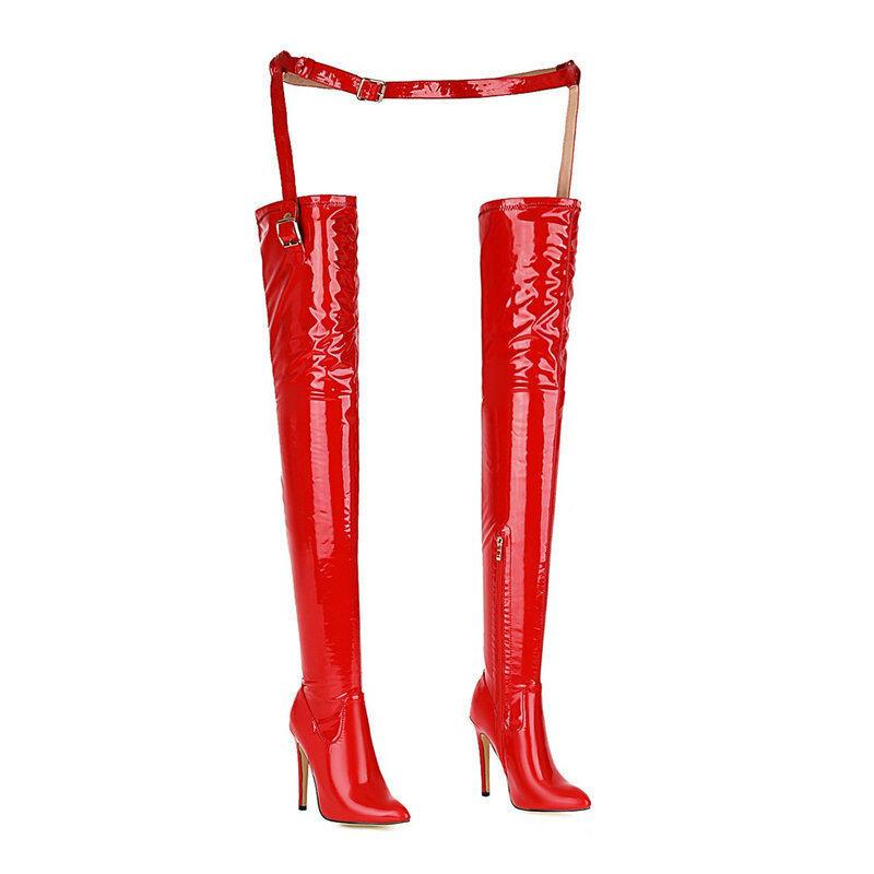 Buy Performing Pole Dance Sexy Patent Leather Stiletto High-heeled ...