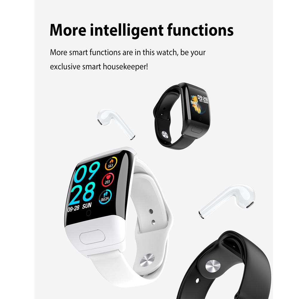 Buy Icreative Smart Watch with TWS True Wireless BT 5.0 Earphone Music ...