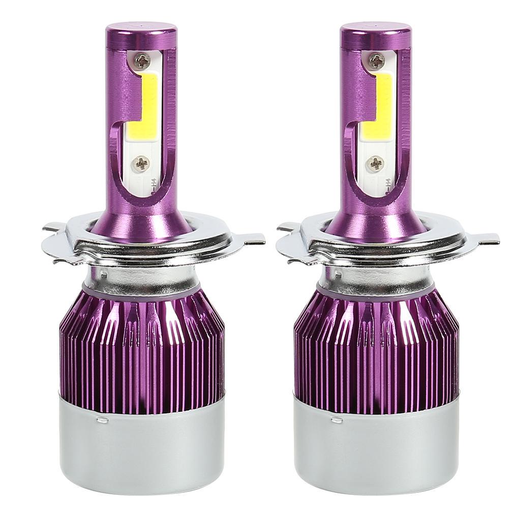 Buy 1 Pair COB LED Car Headlight Bulbs 72W 6500K Headlamp Fog Light ...