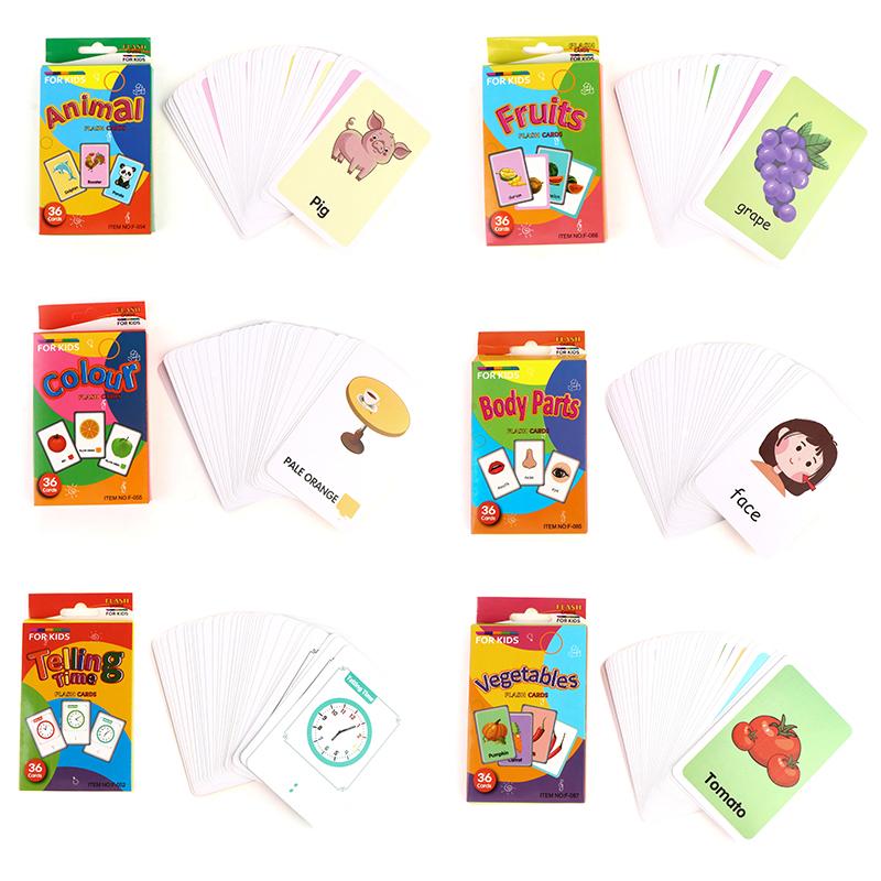 Buy Enlightenment Early Education English Word Recognition Card Color ...