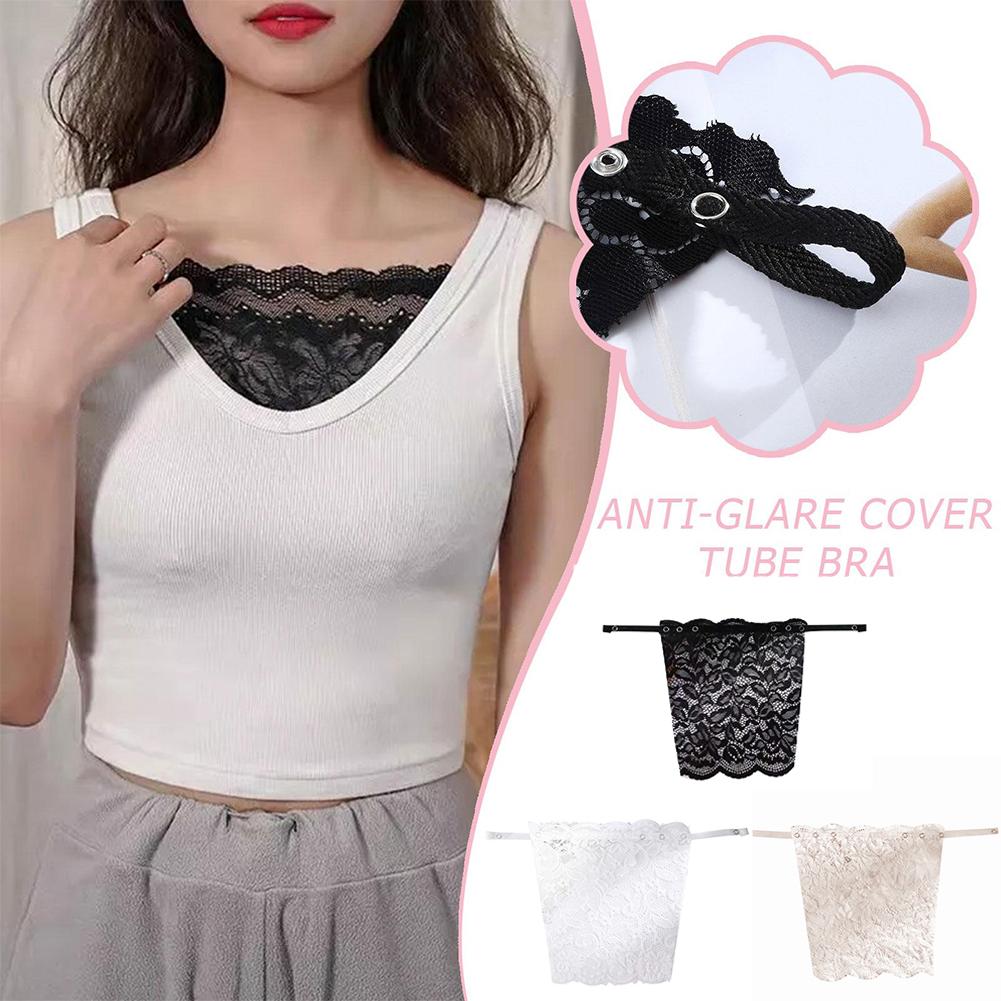 Buy Lace Privacy Anti Peep Invisible Bra Modesty Panel Invisible Covers Cleavage U8K0 at ...