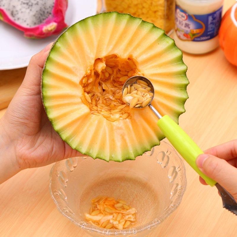 Buy Kitchen Vegetable Carve Fruit Slicer Device Scoop Ballers Cutter ...
