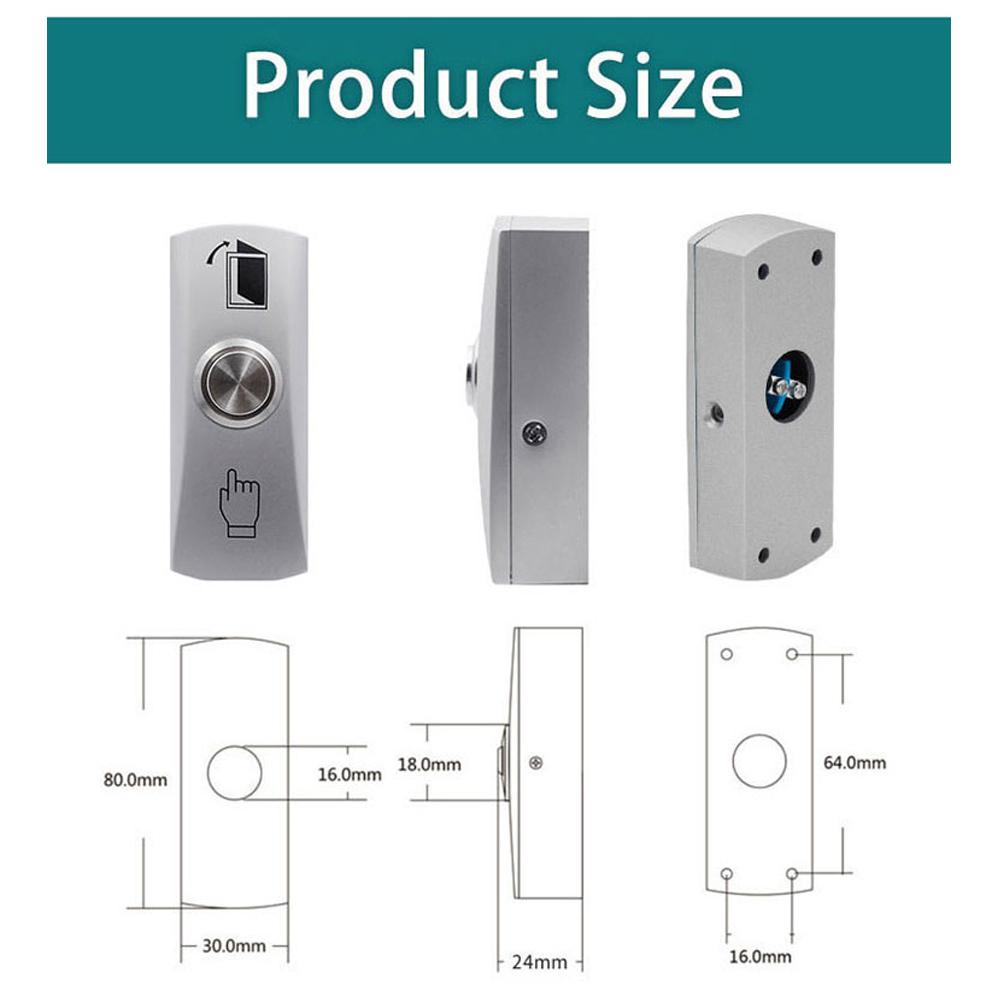 Buy 12v DC Aluminum Metal Touch Sensor Switch Push To Exit Button for ...