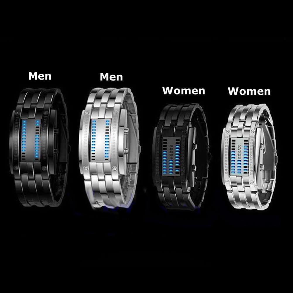 Buy Trendy fashion double row light binary LED electronic watch at ...