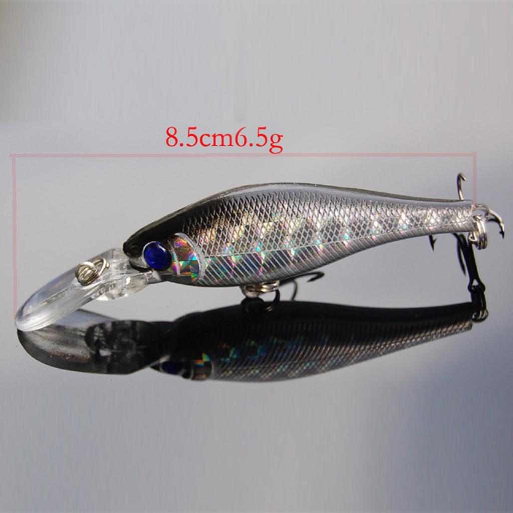 Buy 6.5g 8.5cm Hard Artificial Bait Deep Diving Crankbaits Minnow ...