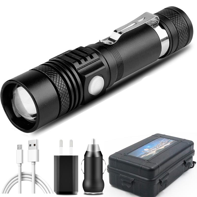 Buy Usb Rechargeable Flashlights Xhp50.2 Led Flashlight Zoomable 18650 ...