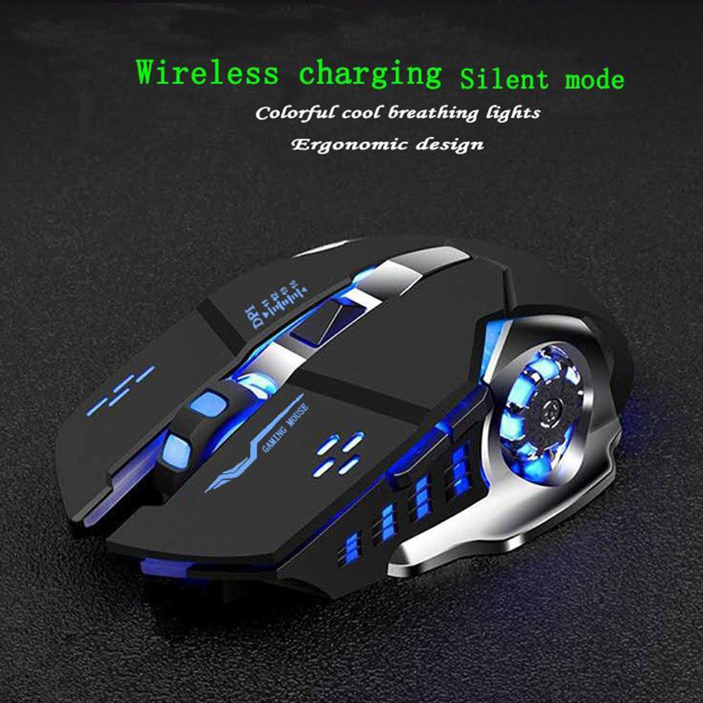 Buy Wireless Optical Mouse Chargeable Colorful Glowing Mice Mouse Gamer ...