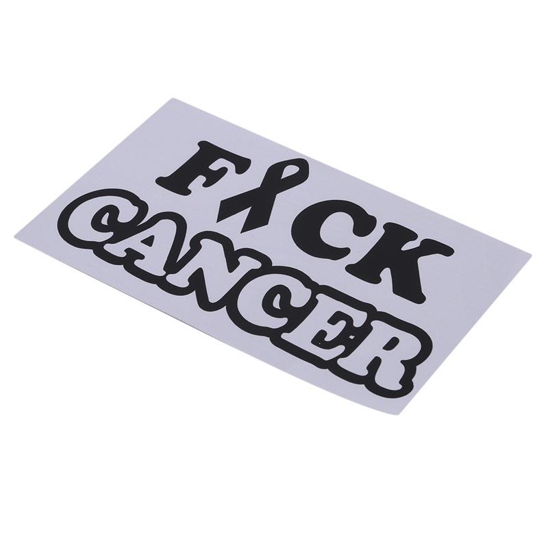 Buy FU*K CANCER Sticker Breast Cancer Car Window Laptop Decal D at ...