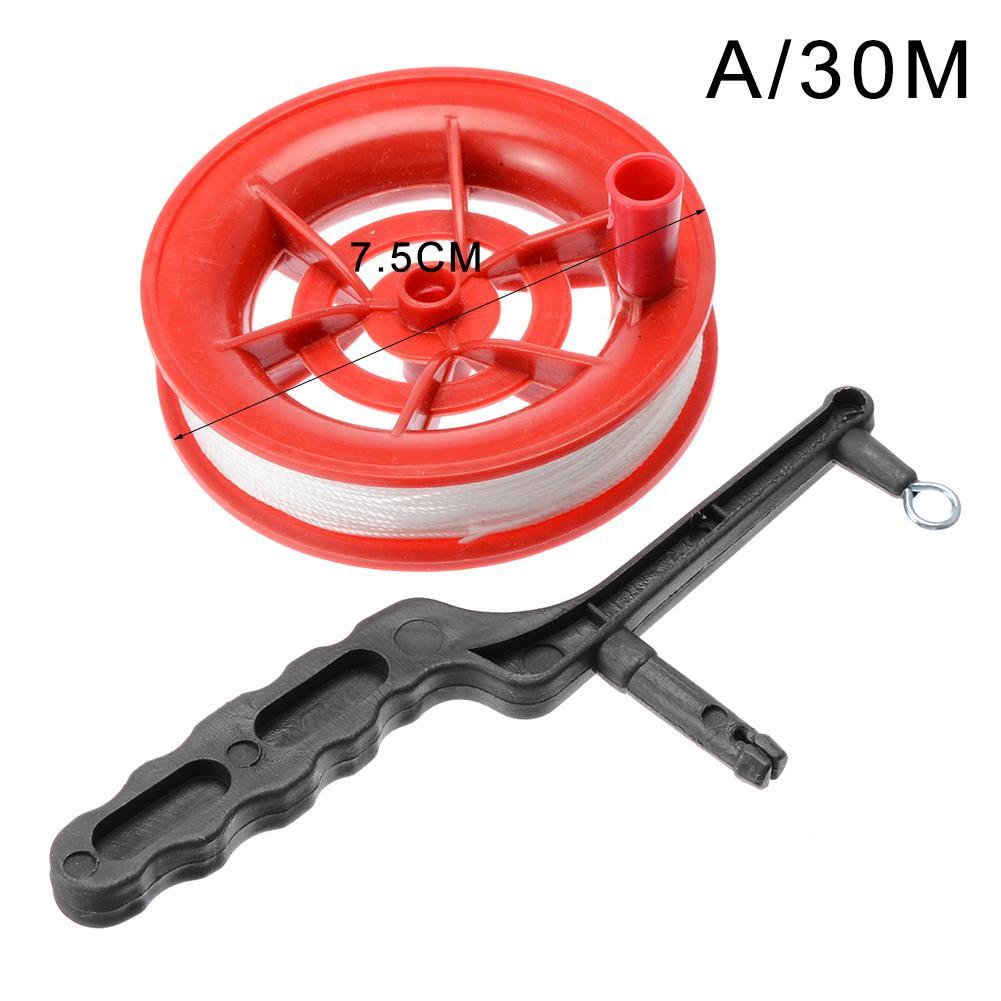 30-180M Twisted String Line Red Wheel Kite Reel Winder Line Kite Summer ...