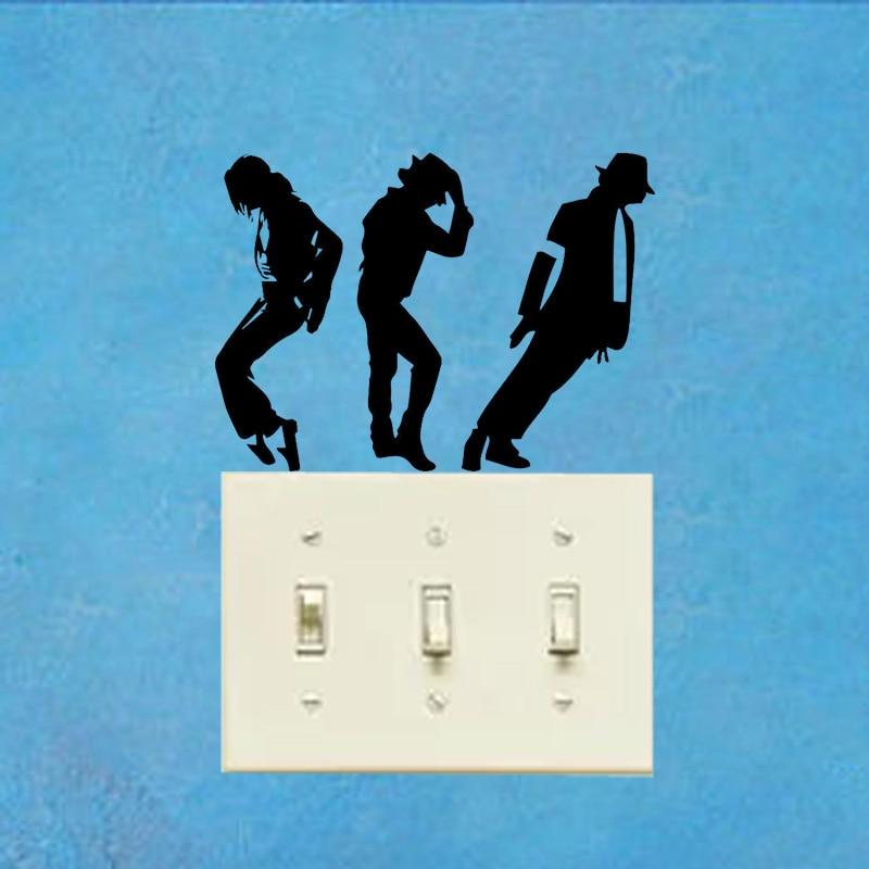 Satın alın Michael Jackson Fashion Livingroom Wall Sticker Light Switch ...