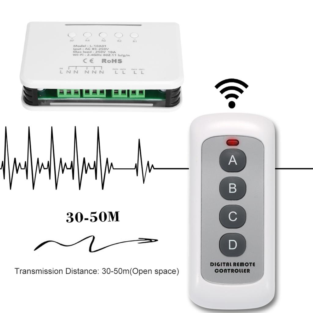 Koupit Ewelink 4ch Wifi Switch Module Rf 433mhz 4 Gang Wireless Smart ...