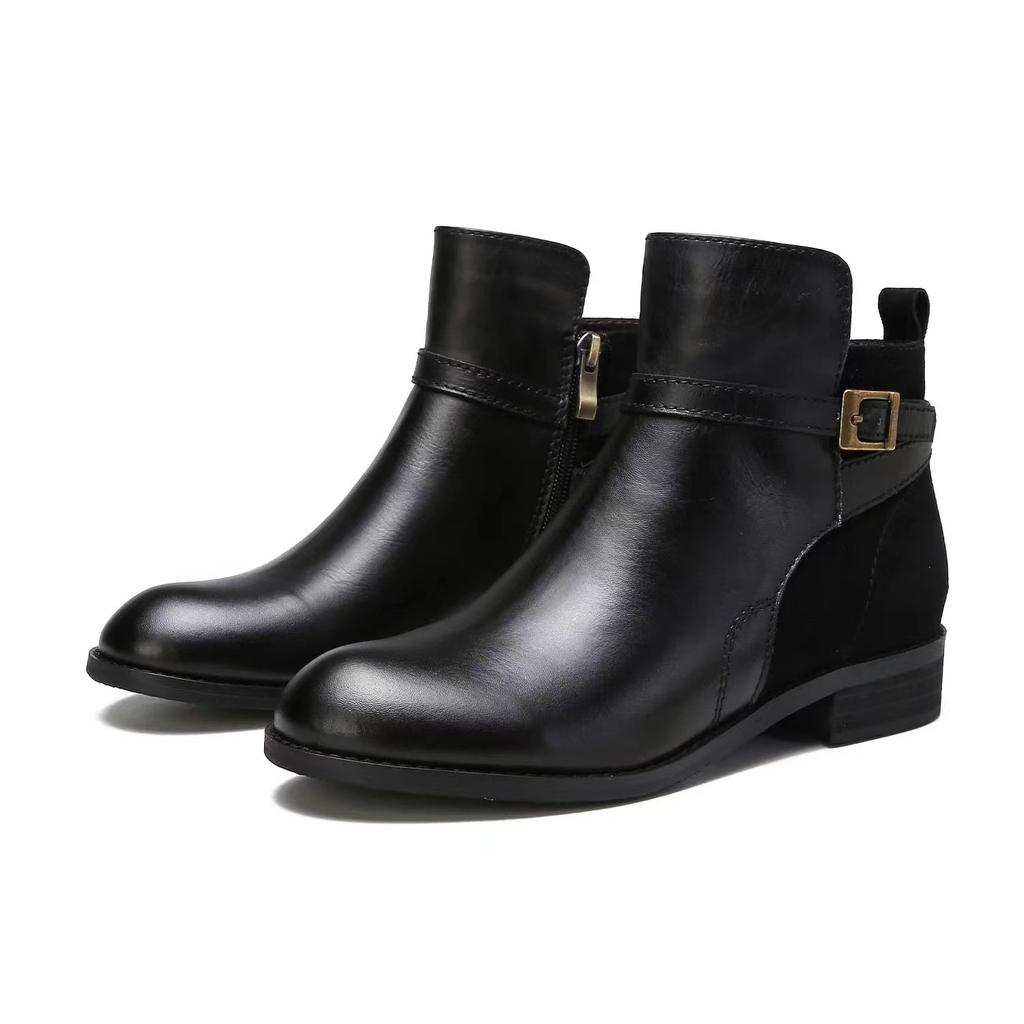 Buy Women Boots Spring Genuine Female Short Boots Suede Women Booties ...