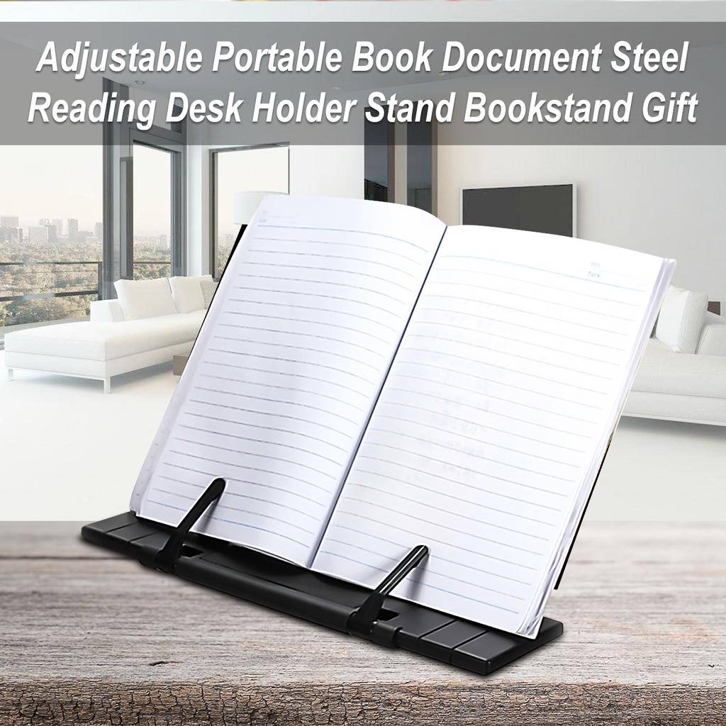 Buy Portable Adjustable Tilt Reading Holder Book Document Stand Steel ...