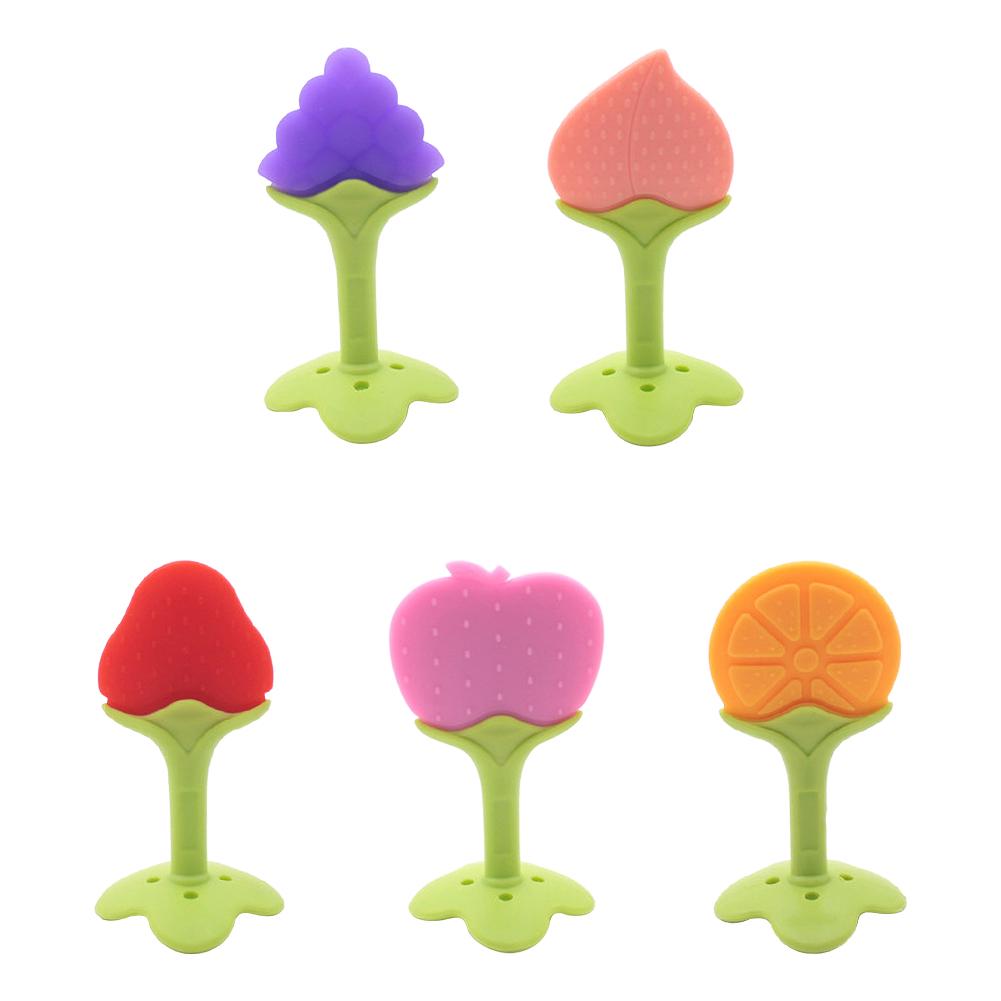 Buy Safety Silicone Baby Orange Strawberry Grape Training Tooth Teether ...
