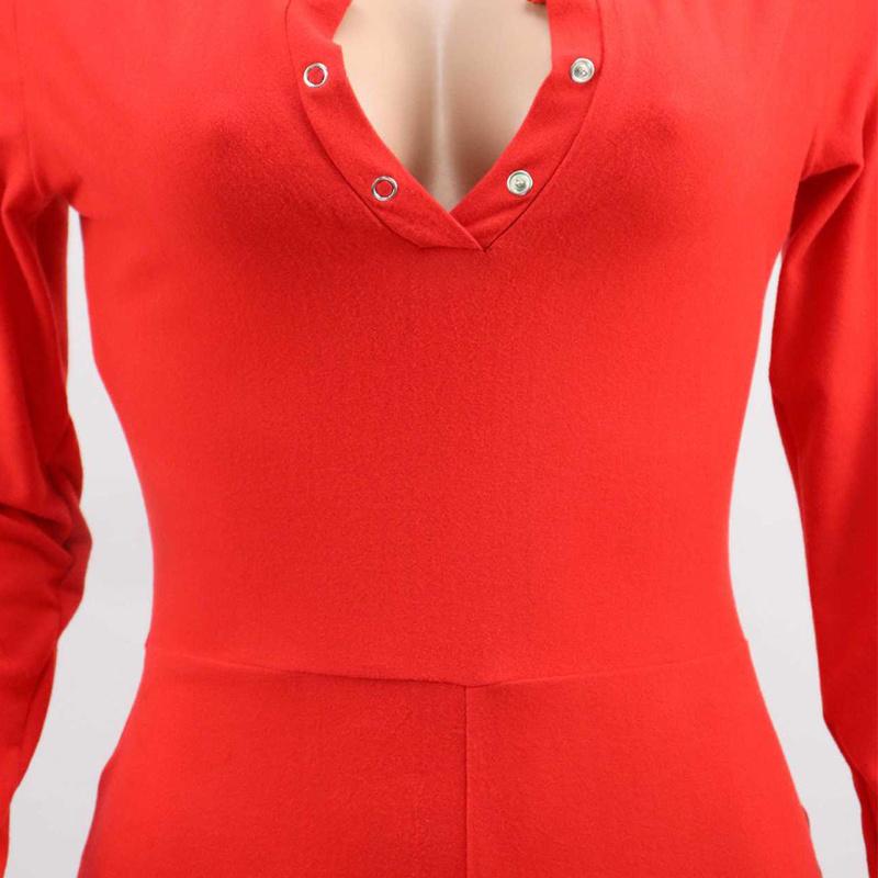 Buy Sexy Pajamas for Women Deep Jumpsuit Suit Button-down Front Back ...