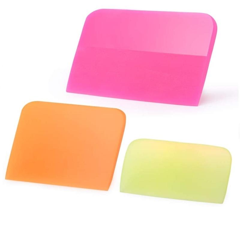 Buy 3pcs/set Anti-scratch Tpu Scraper Soft Silicone Rubber Scraper For ...