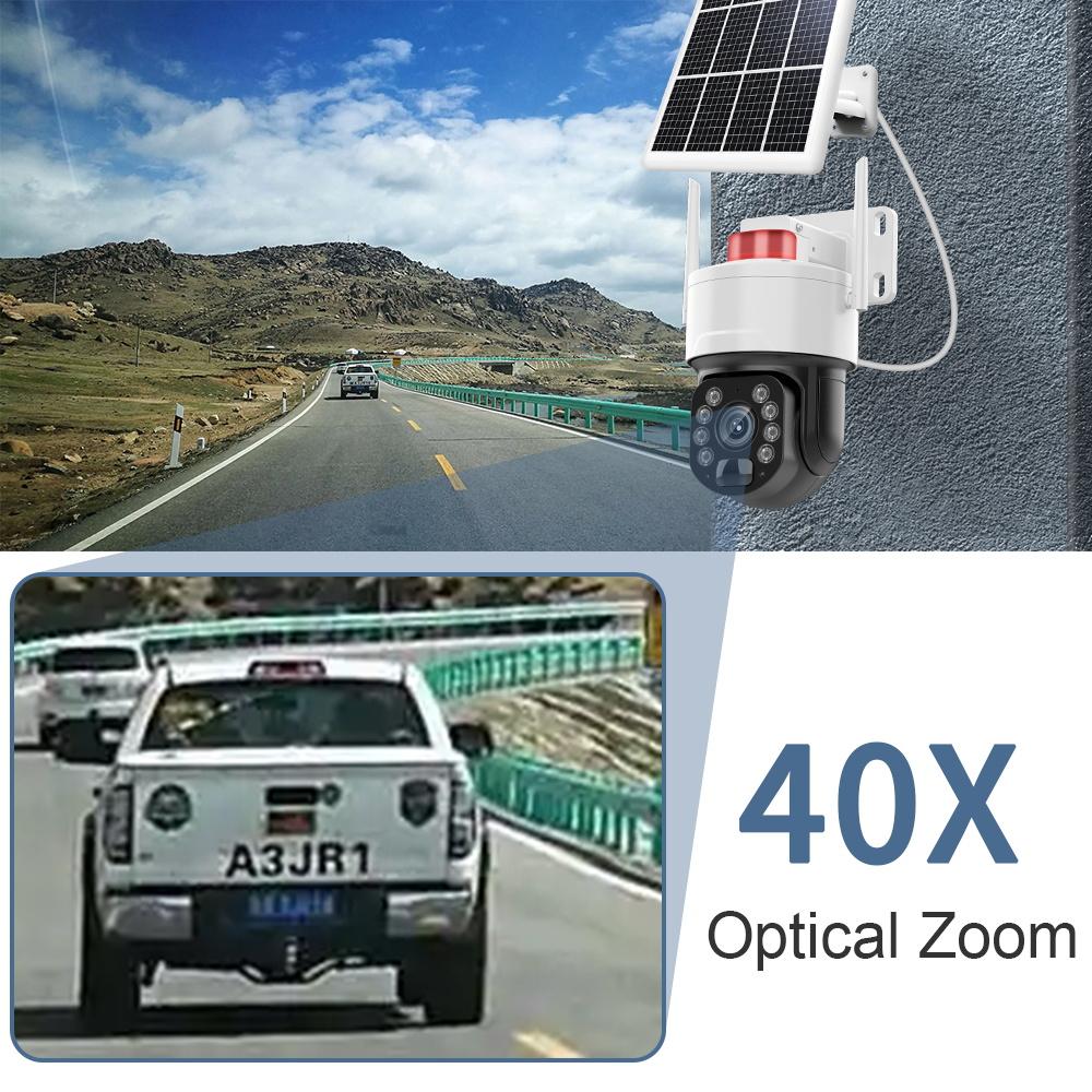 Cheap TUYA 8MP 4G SIM card 40X optical zoom WiFi PTZ IP camera CCTV PIR ...