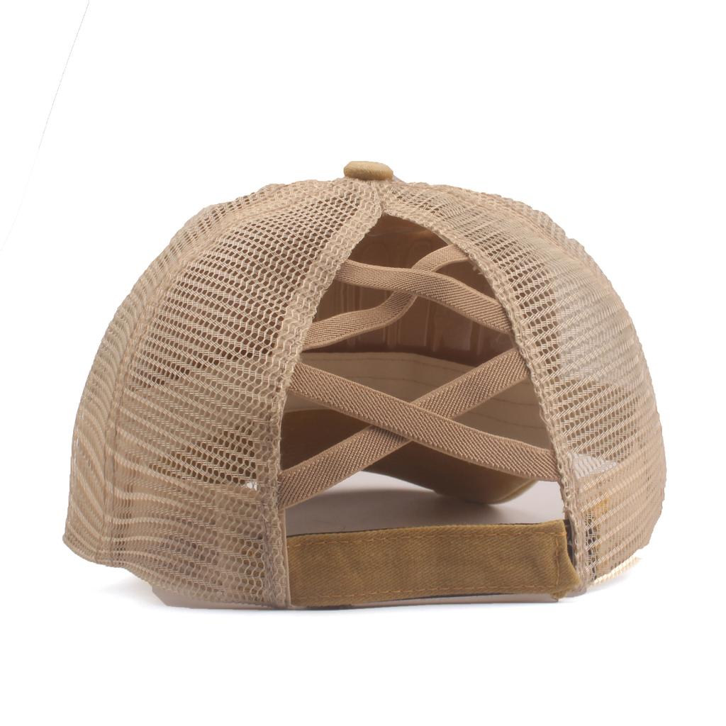 Buy Cross Ponytail Baseball Cap Cotton Embroidery Patch Hat Men's Hat ...