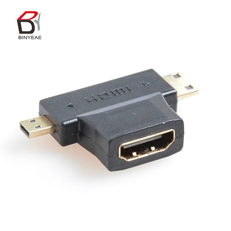 Buy 3 In 1 HDMI To Micro/MiniHDMI Female To Male To Female Tablet HD ...