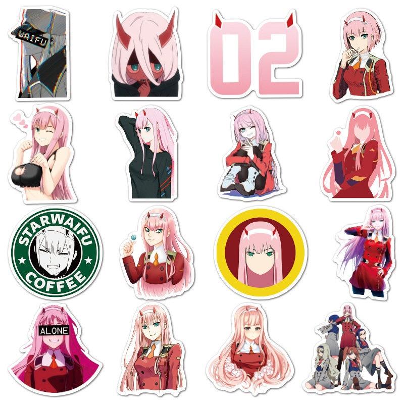 Cheap 50pcs Anime Darling in the Fanxx Stickers Zero Two 02 Car ...