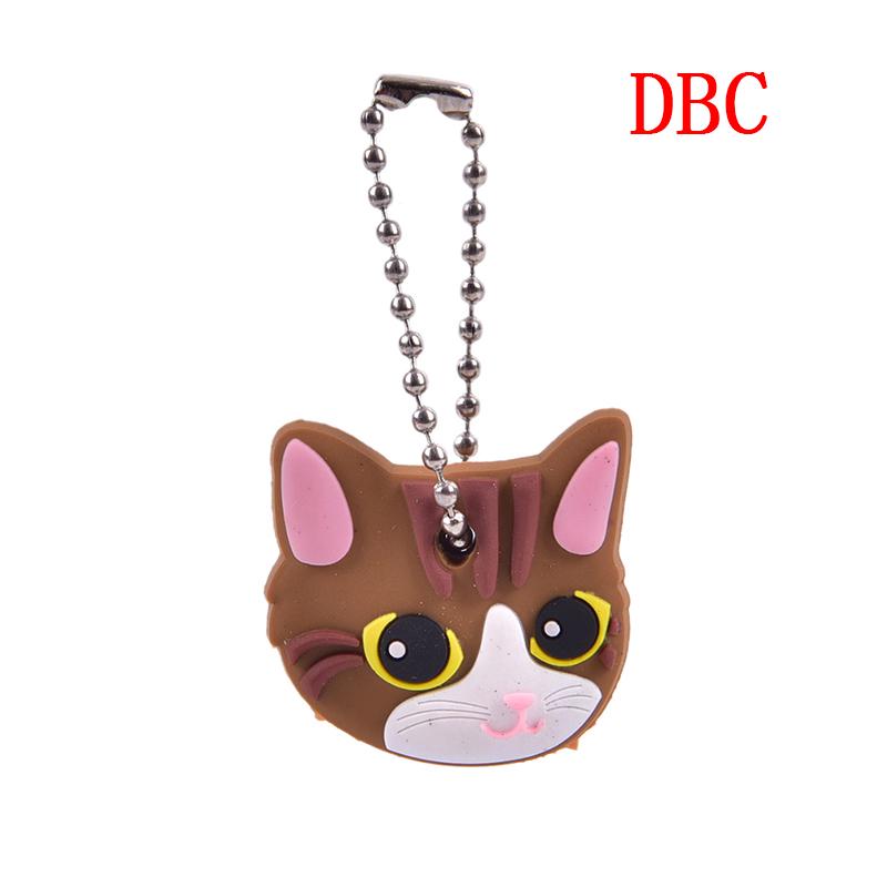 Buy Cute Soft Silicone Animals Key Ring Cap Head Cover Chain Phone ...