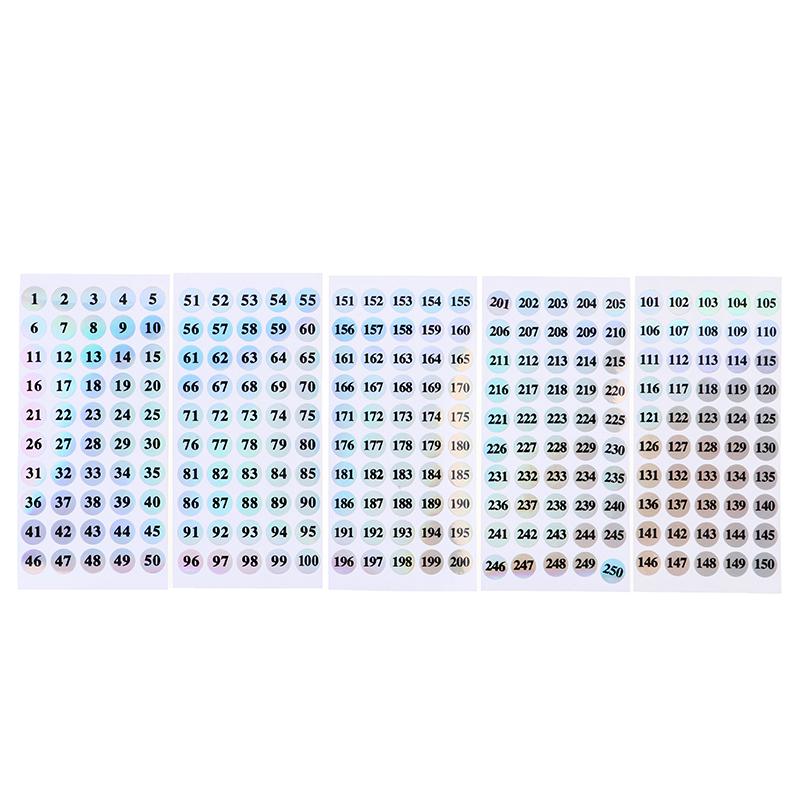 Cheap 1-250 Laser Number Label Stickers Nail Polish Lipstick Color Tags ...