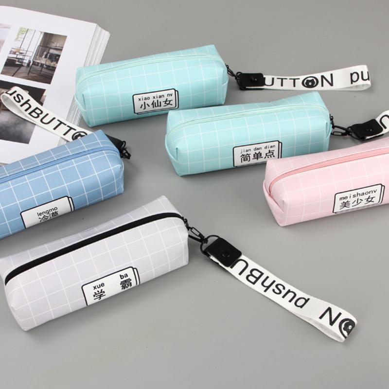 Buy Portable Large Capacity Square Shape Pencil Case with Hanging Rope ...