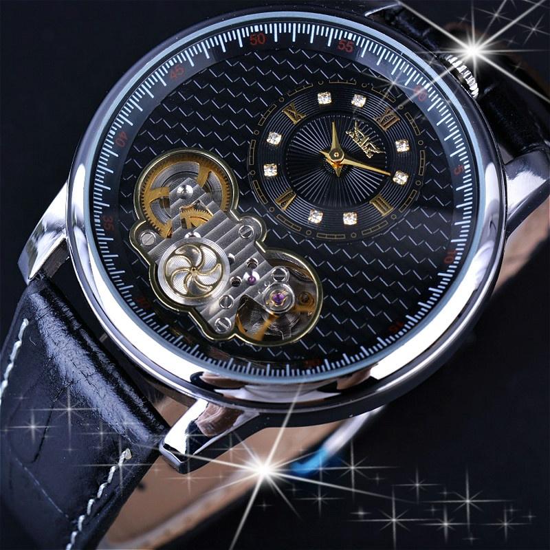 Buy JARAGAR Mens Classic Movement Design Automatic Quartz Skeleton ...