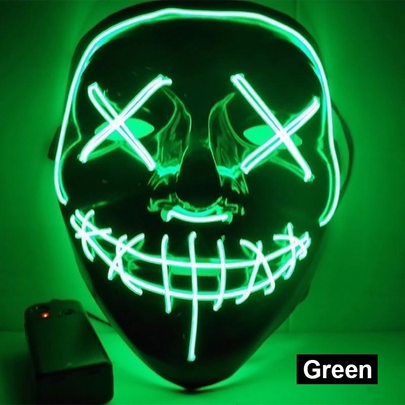 EL Wire Mask Halloween Mask LED Light Up Party Neon Masks Festival ...