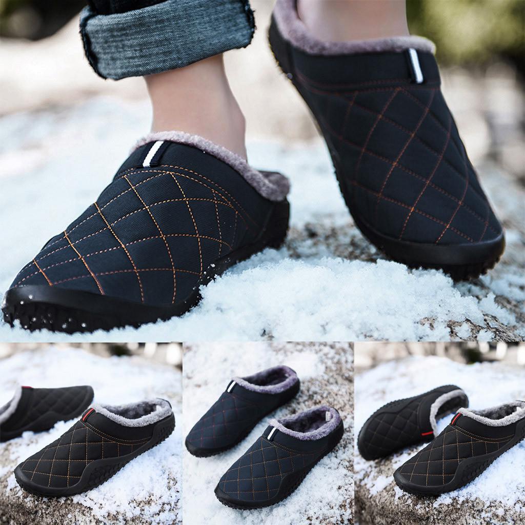 Buy Fashion Men's Plus Velvet Warm Outdoor Sports Shoes Waterproof Home ...