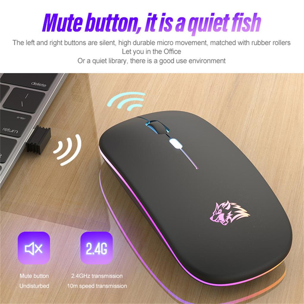 Buy Pmedsbn Three-Mode 2.4GHz Wireless + Bluetooth 5.0+ Bluetooth 3.0 Optical USB Gaming Mouse ...