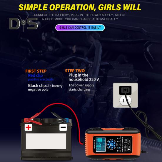 Satın alın 12V 10A 24V 5A Multiple Mode Battery Charger Full Automatic ...