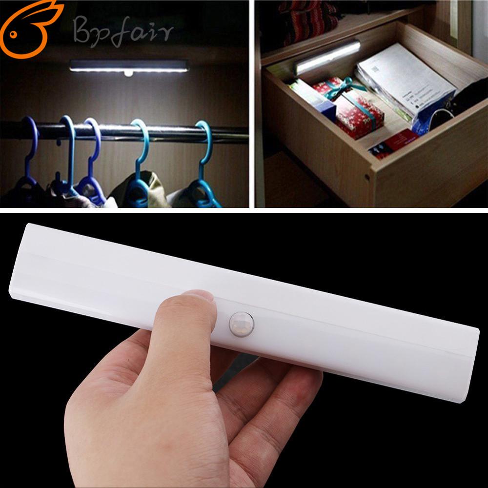 Buy 10 LED Bright PIR Motion Sensor Light Cabinet Wardrobe Drawer Lamp ...