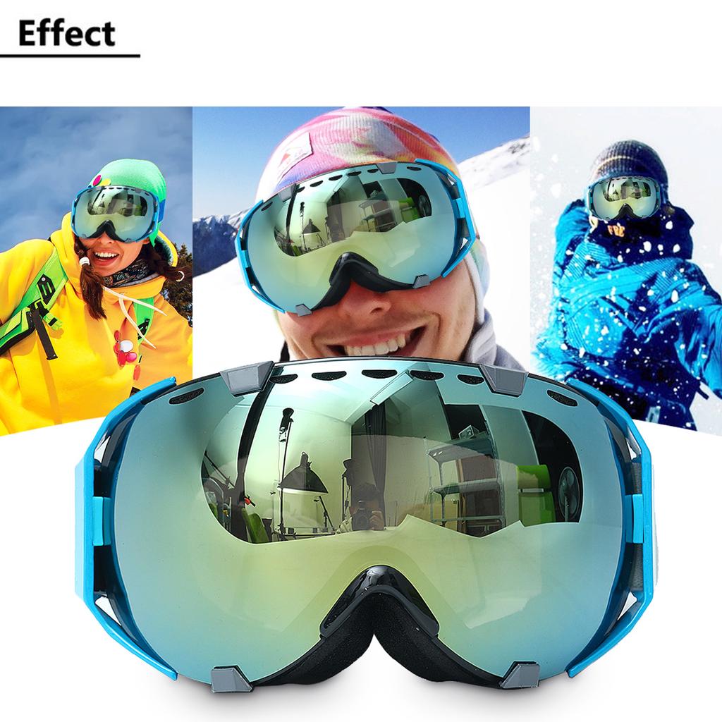 Unisex Professional Spherical Anti-fog UV Dual Lens Mirrors Snowboard ...