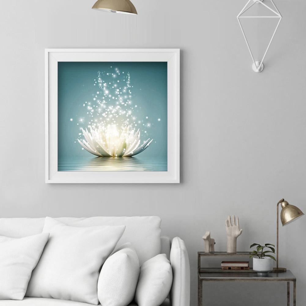 Satın alın Diamond 5D Painting DIY lotus Full Round Drill Rhinestone ...